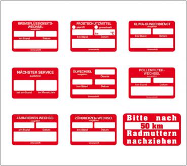 autonorm autohandelbedarf e.K. - Service Aufkleber 60 x 40 mm rot